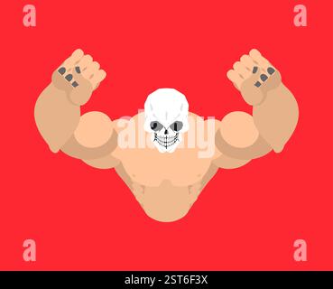 Skull Bodybuilder. Strong skeleton. Skull and muscles. Powerful ...