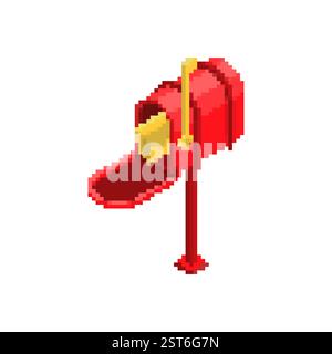 Mailbox pixel art. 8bit iron letter box Stock Vector Image & Art - Alamy