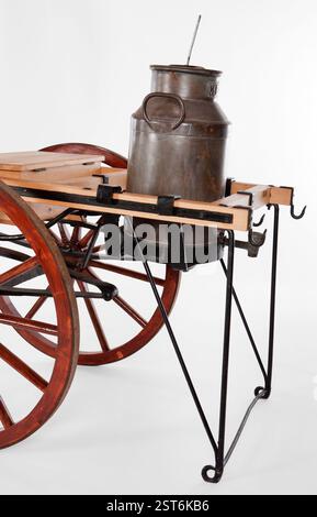 Historical Dutch wooden push carts with wooden wheels . Historic ...