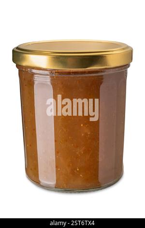 Fig jam in glass jar and fresh figs on white wooden table, overhead ...