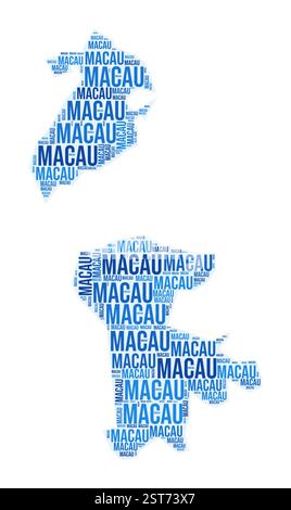 Macau map outline vector illustration Stock Vector Image & Art - Alamy