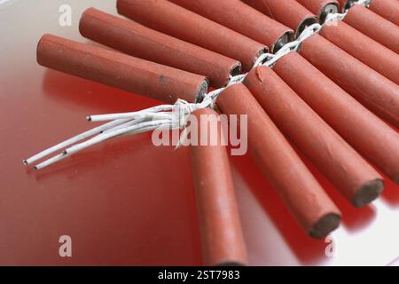 Firecrackers showing fuse Stock Photo - Alamy
