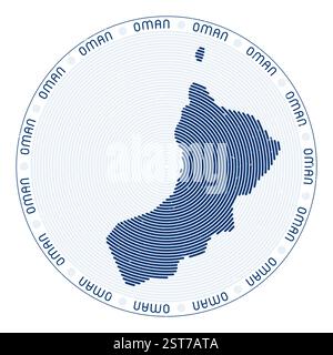 Oman poster. Map of the country with colorful regions. Shape of Oman ...