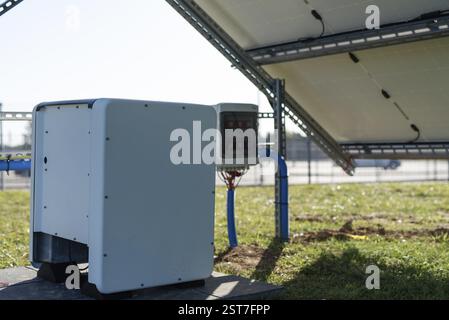 inverter of the ground-based photovoltaic installation Stock Photo - Alamy