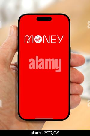 The Virgin Money Mobile Banking app installation screen displayed on a ...