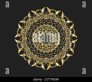 Detailed Mandala Coloring Illustration for Creative Expression Stock ...