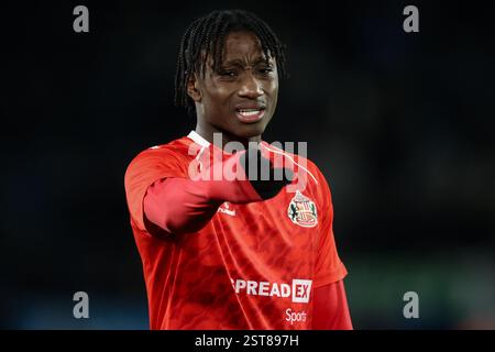 Romaine Mundle of Sunderland in the pregame warmup session during the ...