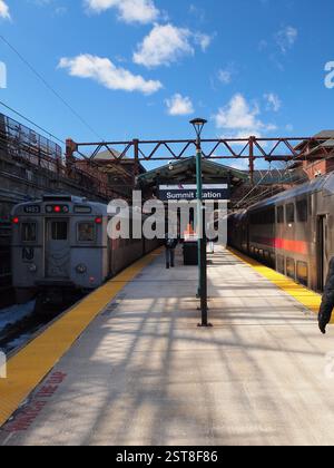 New Jersey Transit Summit station in Summit, New Jersey. Two of the ...