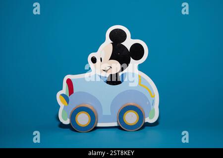Vintage Mickey Mouse in blue suit with case Stock Photo - Alamy