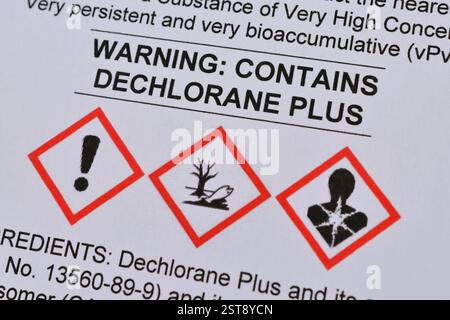 Warning on a Safety Data Sheet indicating that the product contains ...