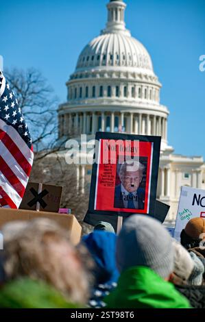 No Kings Day Protest Washington DC US Capitol February 17 2025 Stock ...