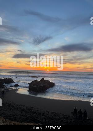 Sunset Moonstone Beach Stock Photo - Alamy