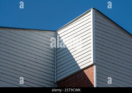 Geometric Rooftop Shadows, under clear sunny sky Stock Photo - Alamy