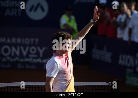 Francisco Cerundolo of Argentina celebrates winning against Brandon ...