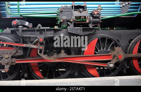 Steam locomotive. 141F-2416. (Euskalduna Company, Spain, 1960). Piston ...