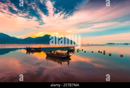 Scenery of Xiapu tidal flats in Ningde City, Fujian Province, China ...