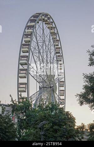 Hungary, Budapest, the Budapest Wheel is a 65-meter high ferris wheel ...