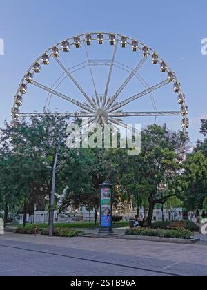 Hungary, Budapest, the Budapest Wheel is a 65-meter high ferris wheel ...