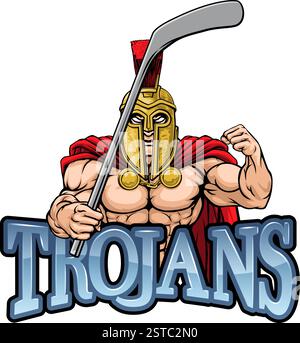 Trojan Man Ice Hockey Sports Team Mascot Stock Vector Image & Art - Alamy