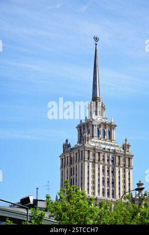 Facade of an old high-rise building. Urbanization concept Stock Photo ...