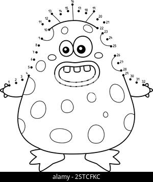 Dot to Dot Monster Fish Isolated Coloring Page Stock Vector Image & Art - Alamy