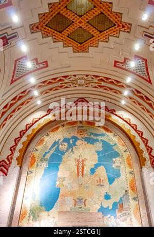 Detroit Michigan Guardian building interior design Stock Photo - Alamy