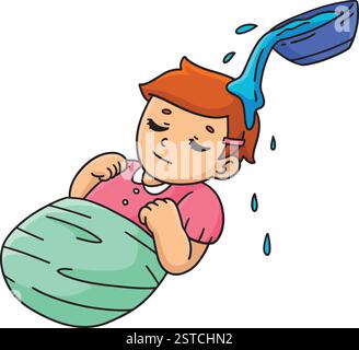 Baptism Baby Being Baptized Cartoon Clipart Stock Vector Image & Art ...