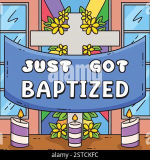 Baptism Just Got Baptized Cartoon Colored Clipart Stock Vector Image & Art - Alamy