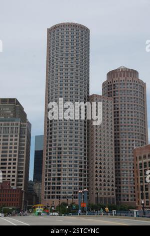 Boston skyline. Skyscrapers dominate the city skyline, showcasing ...