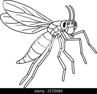 Insect Gnat Animal Coloring Page for Kids Stock Vector Image & Art - Alamy
