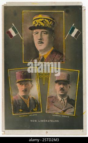 The Cross of Liberation, representing the French Forces of the Interior (FFI), alongside Guignol ...