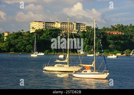 Boats at Samana port Stock Photo - Alamy