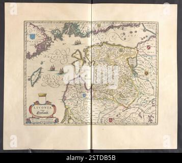 A detailed map from the 17th century by Merian, created in 1650 ...