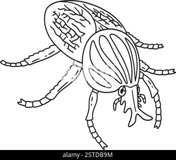 Insect Goliath Beetle Coloring Page for Kids Stock Vector Image & Art ...