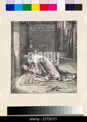 Wood engraving from 1881 illustrating 'Rahab and the Spies' from ...