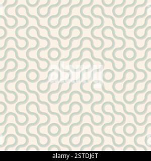 Seamless wavy lines simple pattern, abstract geometric background Stock ...