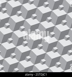 Pattern - seamless three-dimensional monochrome pattern from simple ...