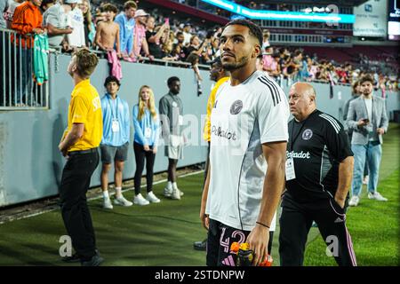 Inter Miami midfielder Yannick Bright (42) fouls Seattle Sounders FC ...
