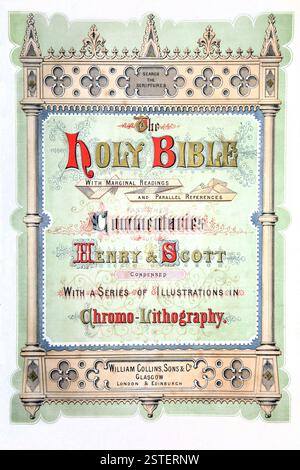 The Front Page of the Holy Bible with Illustration of the Calvary from ...