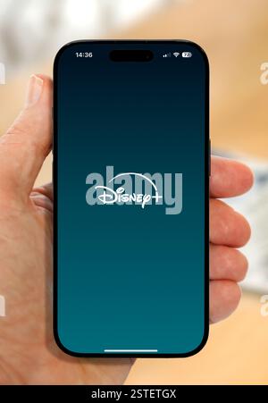 Disney+ app on an iPhone 16 Plus Stock Photo - Alamy