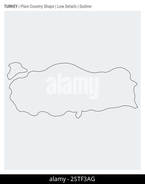 Turkey plain country map. Low details. Solid style. Shape of Turkey ...