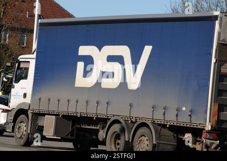 Copenhagen/ DenmarK/18 FEBRUARY 2025/ DSV transport truck in ballerup ...