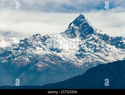 view to Mount Machhapuchchhre, Fish Tail, Nepal, Annapurna, Himalaya ...