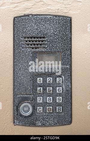 access control door box with numeric keypad on white background Stock Photo - Alamy
