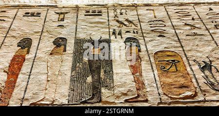 Relief carving of Ra, the Sun God, Karnak Temple, Luxor, Egypt Stock ...