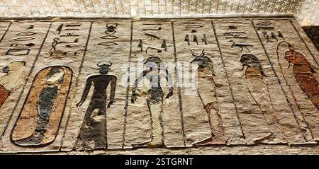 Relief carving of Ra, the Sun God, Karnak Temple, Luxor, Egypt Stock ...
