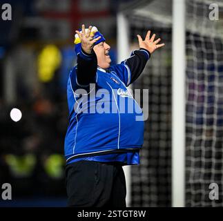 Birmingham City fan invades the pitch during the Vertu Trophy Semi ...