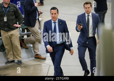U.S. Senator Bernie Moreno (R-OH) speaking at a hearing of the Senate ...