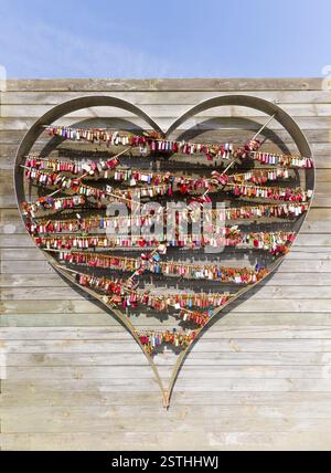 rusted lock with heart symbol Stock Photo - Alamy