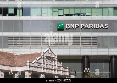 Logo signage of BNP Paribas Asset Management Singapore Limited located ...